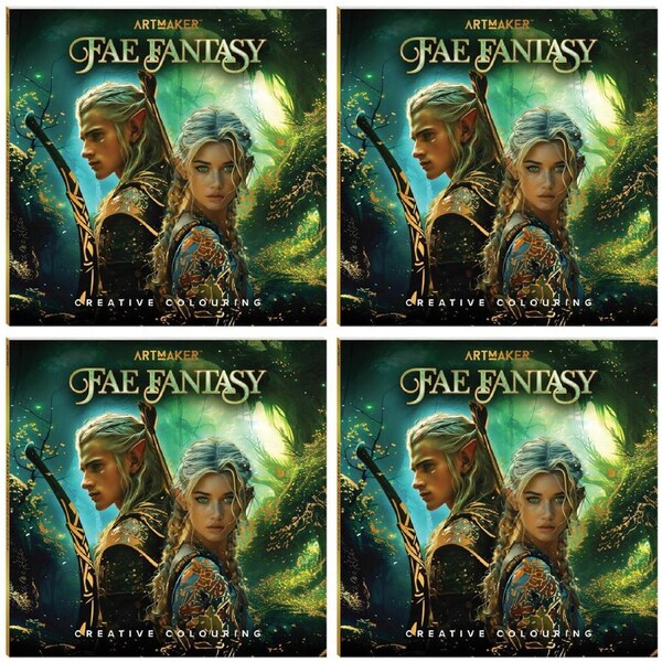 4x Art Maker Creative Colouring Book Fae Fantasy Creative Craft Kit ...