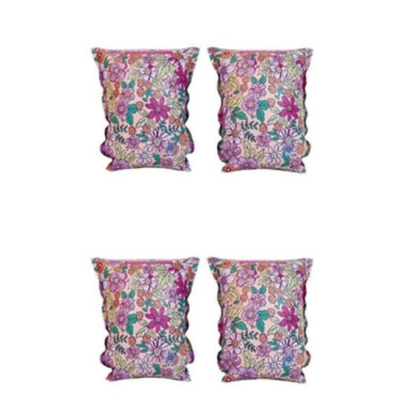 4pc Swim Essentials Kids Inflatable Armbands Floater Set Pink Blossom 2 ...