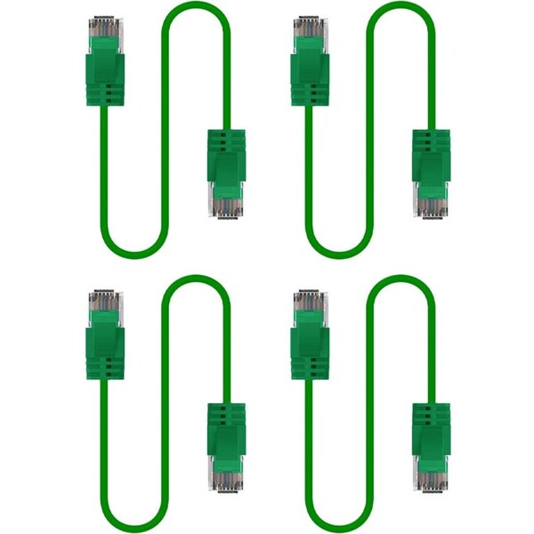 4x Cruxtec Universal Ultra-Thin CAT6A U/UTP Ethernet LAN Cable Cord 3m ...