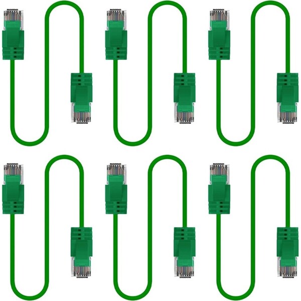 6x Cruxtec Universal Ultra-Thin CAT6A U/UTP Ethernet LAN Cable Cord 5m ...