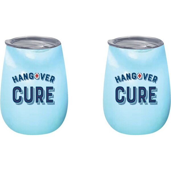 2x Hand Over Cure 360ml Stainless Steel Double Walled Tumbler Insulated ...