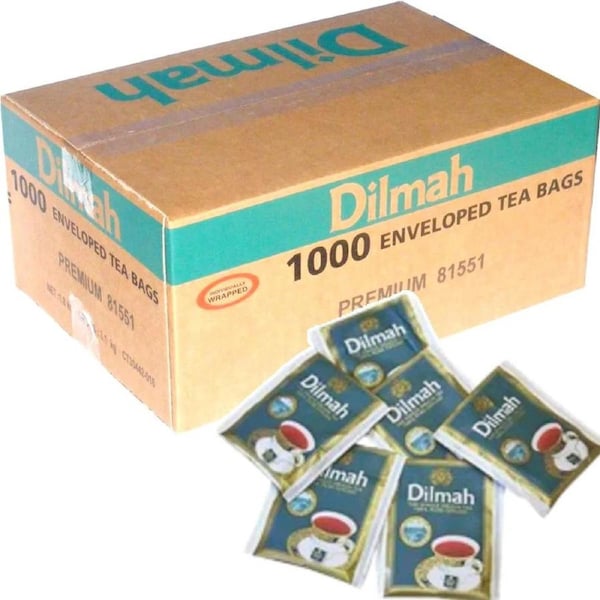 Dilmah 1000 Individually Wrapped Tea Bags Envelope Packs Box Bulk ...