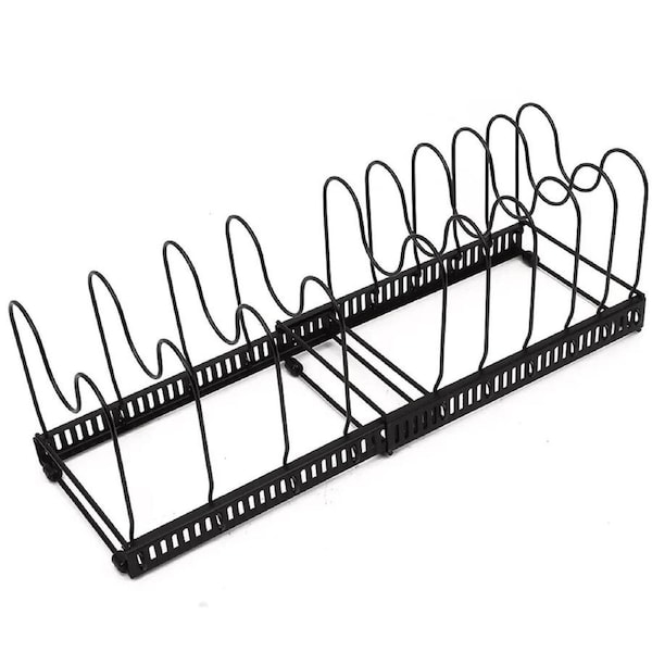 Kitchen Pot Frying Pan Storage Rack Organizer Cookware Shelves Holder ...