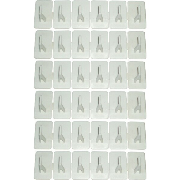 36pc Homeleisure Hook It Plastic Hooks Self-Adhesive Hanging Organiser ...