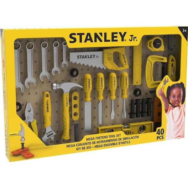 Stanley Jr. - Mega Pretend Play 40 Piece Tool Set | Woolworths