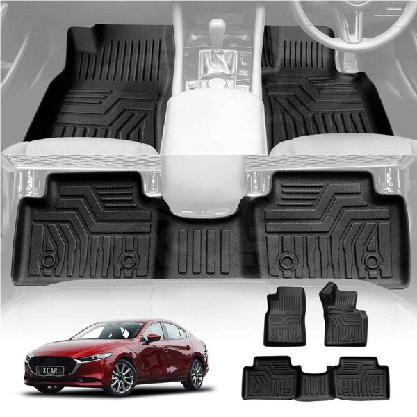 3D Floor Mats for Mazda 3 BP Series Hatch Sedan 2019-2025 Heavy Duty ...