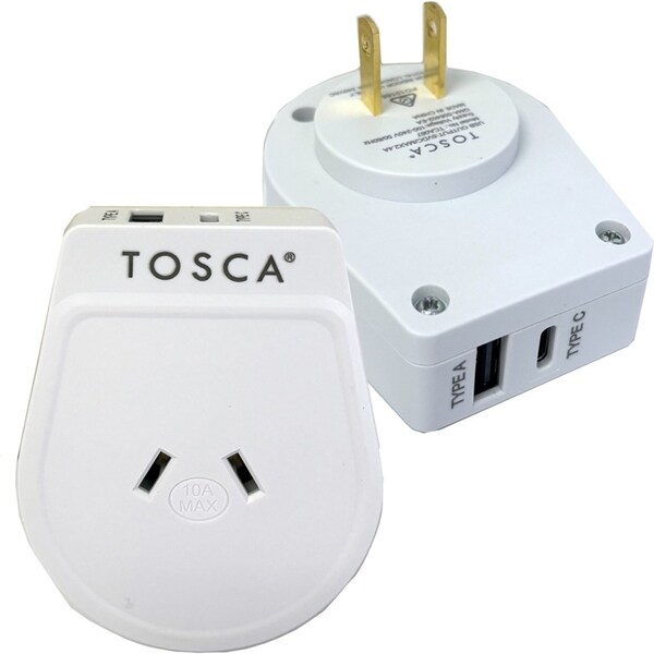 Tosca Japan OB Portable Travel Power Adapter USB A&C Converter Plug ...