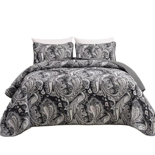 Bohemia Pattern 2 Soft Bedspread Set Quilted Coverlet Bedding Comforter ...