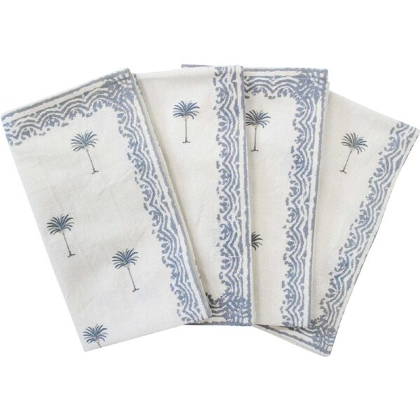 Set of 4 Palm Tree Cotton Napkins | Woolworths