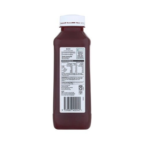 Woolworths Red Juice Blend Apple Beetroot & Blackberry 500mL | bunch