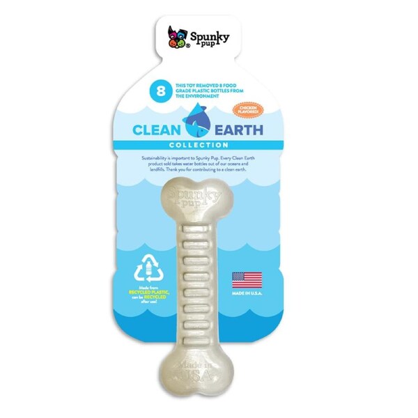 Spunky Pup Clean Earth Recycled Bone Dog Chew Toy | Woolworths