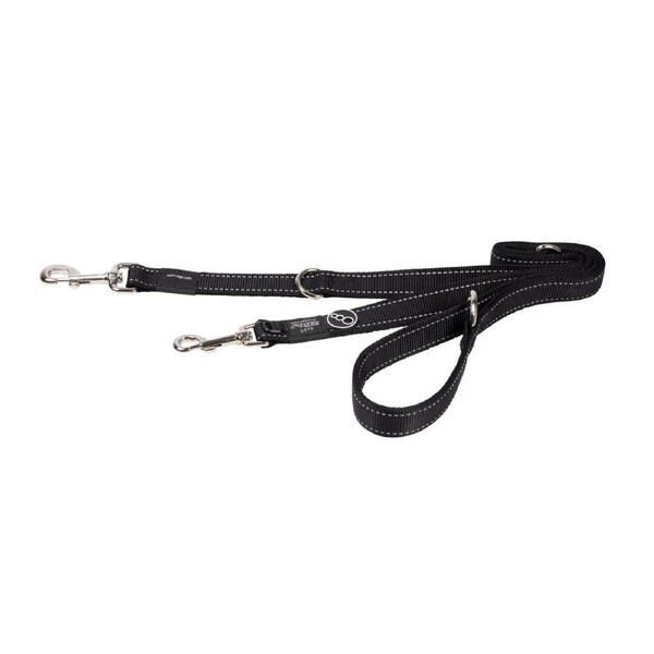 Rogz Multi-Lead Stop-Pull Reflective Dog Lead Black XL | Woolworths