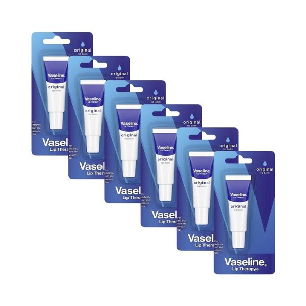 6 x Vaseline Lip Therapy Original Lip Balm 10g | Woolworths