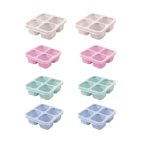 8PCS Wheat Straw Food Storage Containers Snack Candy Fruit Lunch Fresh ...