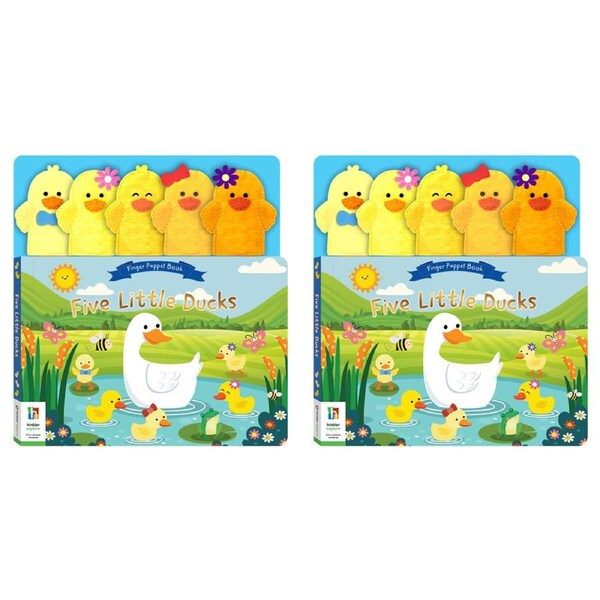 2x Building Blocks Five Little Ducks Felt Finger Puppet Book Read and ...