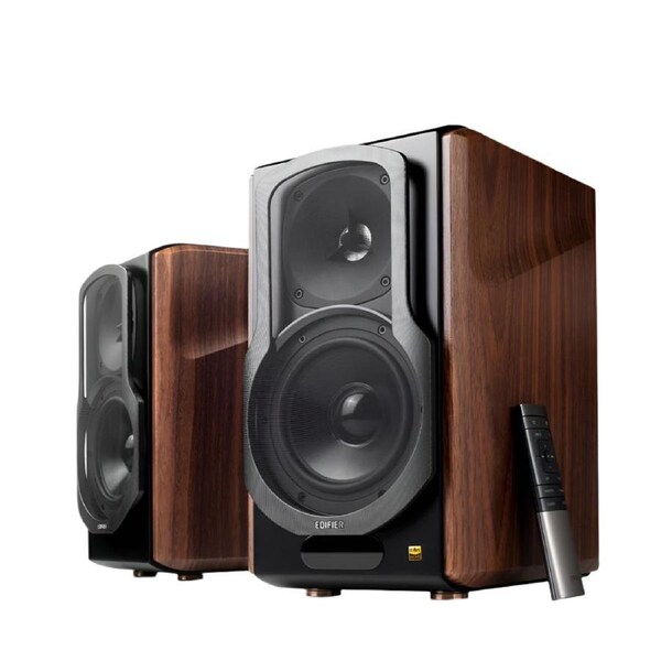 Edifier S2000MKIII Active Bookshelf Bluetooth Speakers - Brown | Woolworths