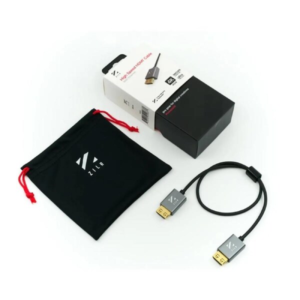 ZILR 4Kp60 Hyper Thin High Speed HDMI Secure Cable with Ethernet (45cm ...