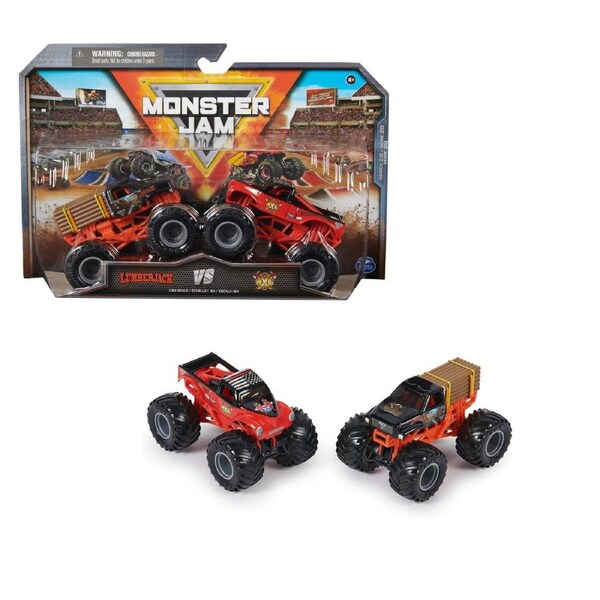 Monster Jam Lumberjack Vs Axe Die-Cast Monster Trucks 1:64 Scale Ages 3 ...