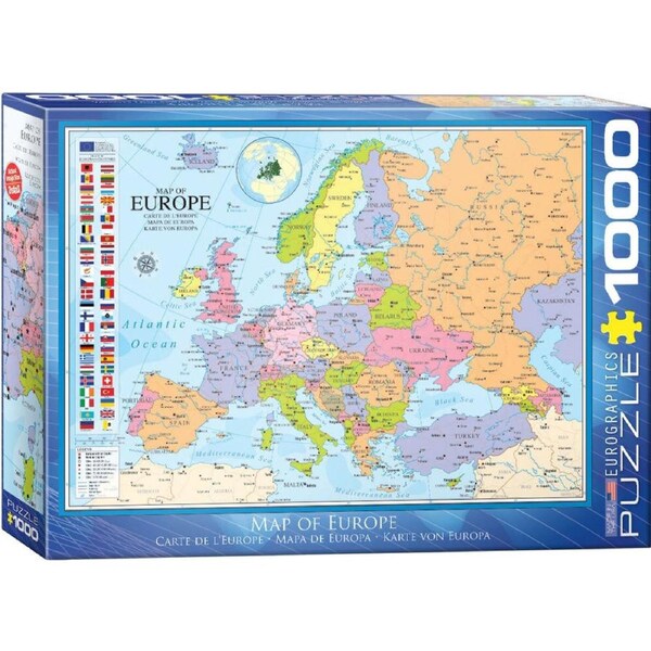 Eurographics Map of Europe Jigsaw Puzzle 1000 Pieces (EUR60789 ...