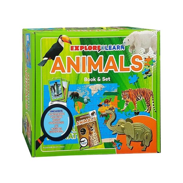 Lake Press Explore & Learn Animals Book & Set for Children (LAK222842 ...