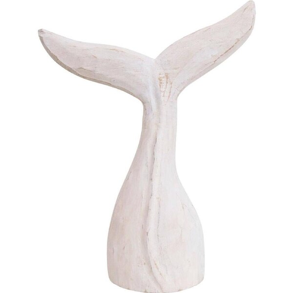 LVD MDF Whale Tail Rustic Sculpture Home/Room Tabletop Decor XL 30x40cm ...