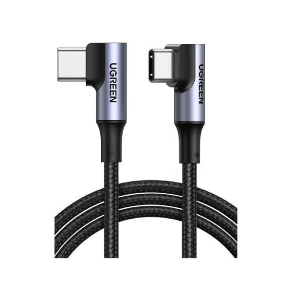UGREEN 90 Degree Angle USB C to 90 Degree Angle USB C Braided Cable 2m ...