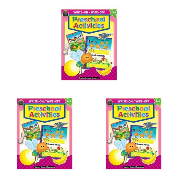 3x Teacher Created Resources Preschool Activities Write-On Wipe-Off ...