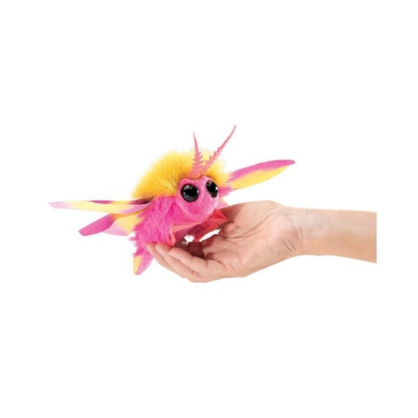 2pc Folkmanis Mini Rosy Maple Moth Finger Puppet Kids/Children Toy Pink ...