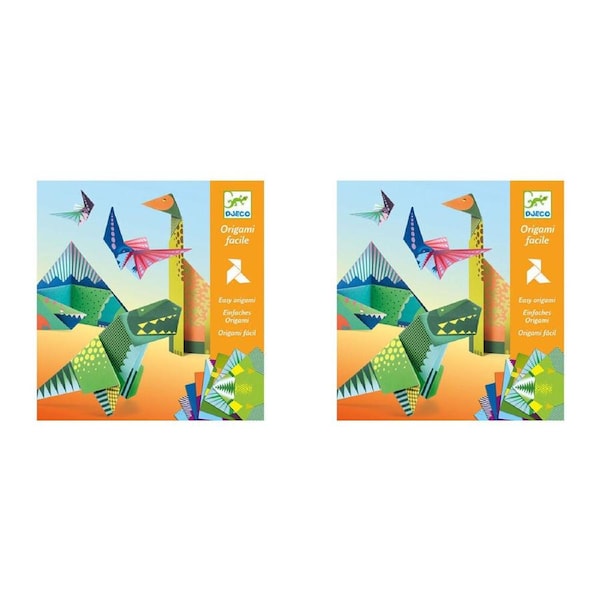 2x Djeco Dinosaurs Origami Kids/Children Art/Craft Folding Activity Kit ...