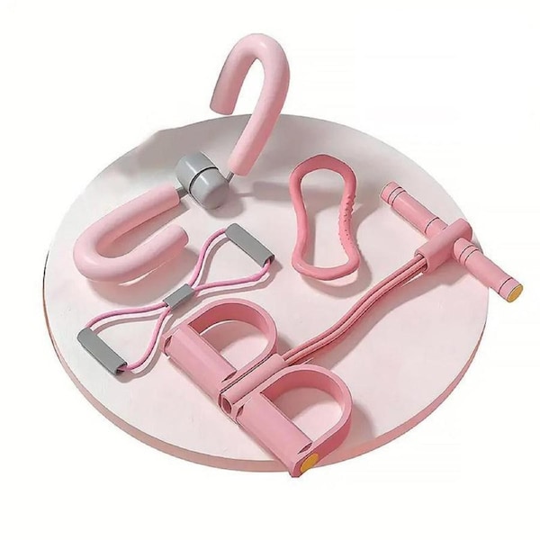 4pcs Pink Yoga Fitness Equipment for Home Workout Stretching and ...