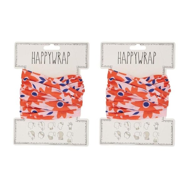 2PK Annabel Trends Happywrap Womens Multipurpose Bandana 50x25cm Orange ...