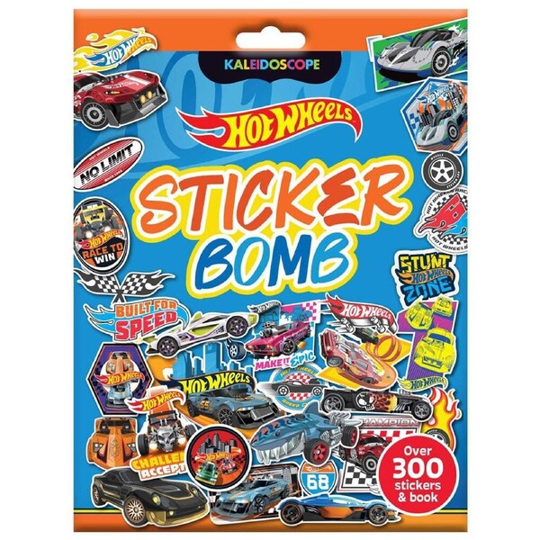 Kaleidoscope Hot Wheels Sticker Bomb Kids/Children 16-Pages Sticker ...