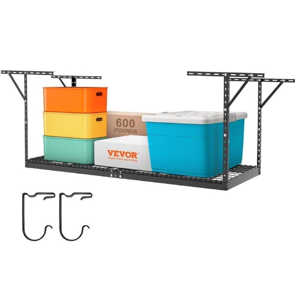 Overhead Adjustable Garage Storage Rack 36x96in Ceiling Rack 600lbs ...