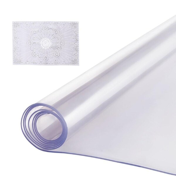 PVC Table Protector 40x60 Inch Clear Plastic Desk Protector 2.0mm Thick ...
