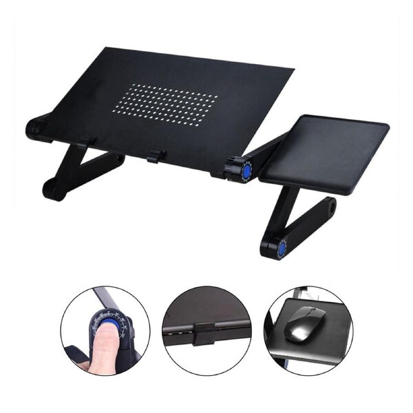 Adjustable Portable Foldable Laptop Stand Desk Computer Table Mouse Pad ...