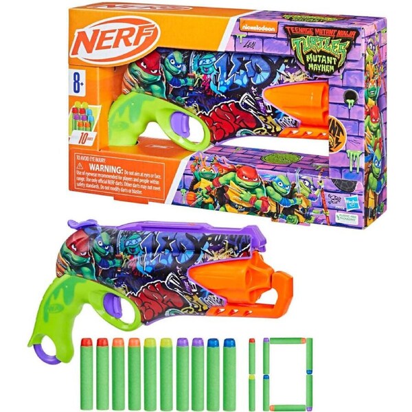 Nerf - Teenage Mutant Ninja Turtles Mutant Mayhem Dart Blaster - Hasbro ...