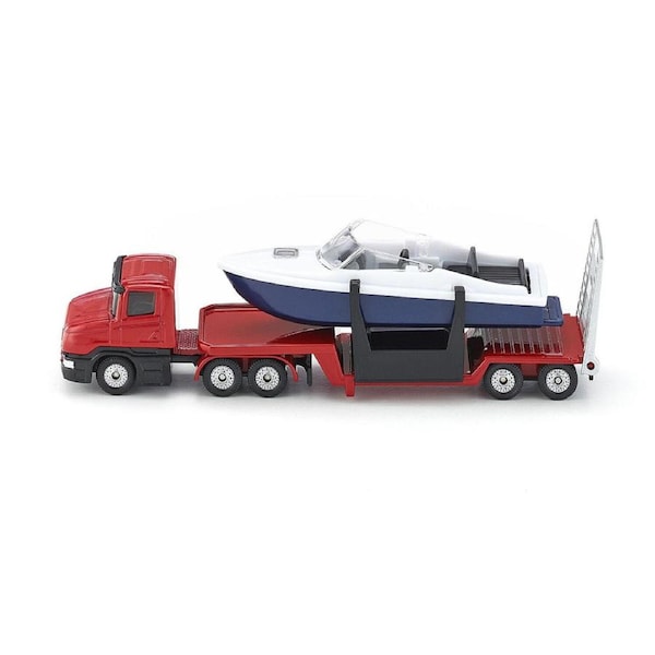 Siku 1613 Low Loader Truck w/ Boat Diecast 158mm Kids/Children Play Toy ...