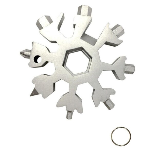 Stainless steel Multi-tool Snowflake 18 in 1 Keychain Screwdriver | Woolworths