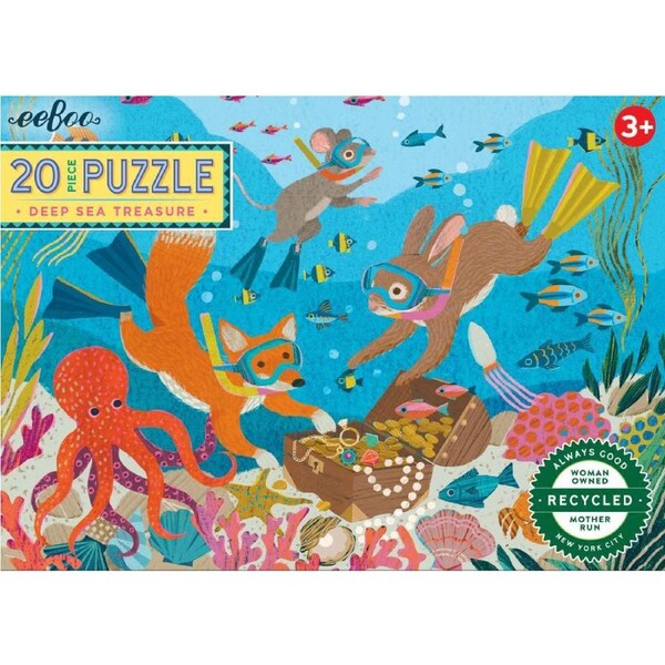 20pc eeBoo Jigsaw Puzzle 28x38cm Deep Sea Treasure Play Educational ...