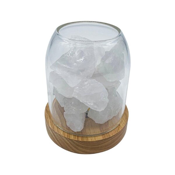 Amrita Court Aurora Crystal Diffuser Wooden Base With Light Clear Quartz | Woolworths