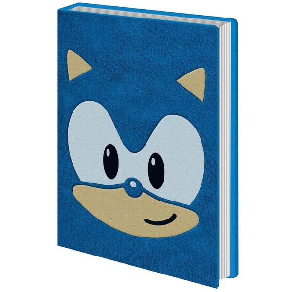 Sonic the Hedgehog Sonic Plush Notebook Kids Writing Stationery Blue ...
