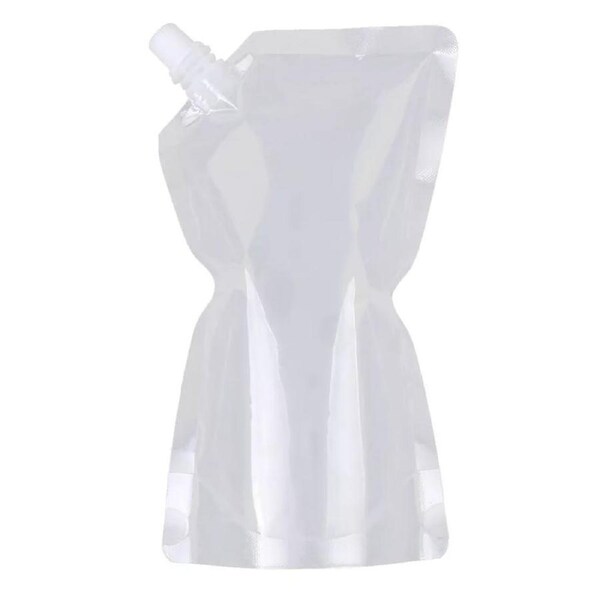 Leak Proof Cap Party Bladder Bags Pouch Clear Plastic Spout Flask 5X ...
