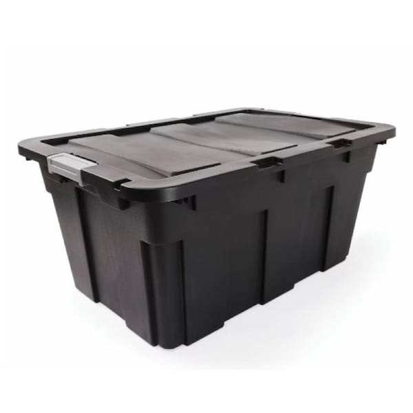 Heavy Duty Plastic Tub 100L Storage Box Garage Warehouse Storage Tub ...
