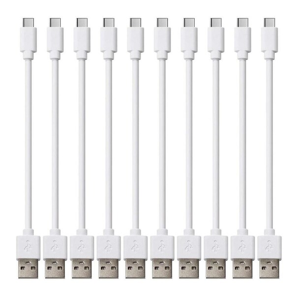 10 Pack 20cm Short Data Transfer Charger Charging USB Type C Phone ...