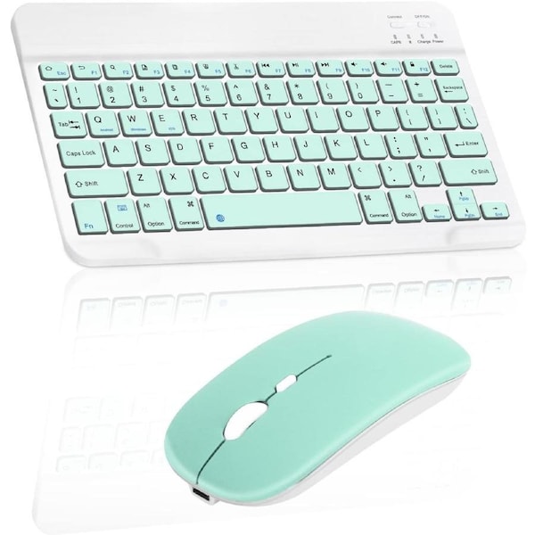 Combo Wireless Bluetooth Keyboard Mouse for iPad Tablet Laptop PC Smart ...