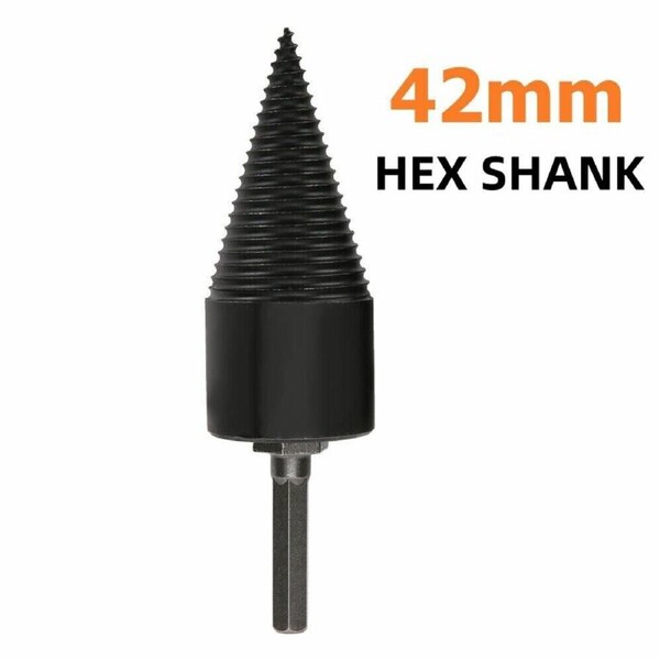 High Speed Screw-Splitting Cone Driver 42mm Firewood Drill Bit Wood Log ...