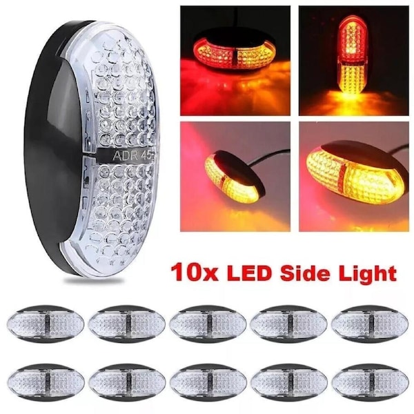 10x Clearance Lights Side Trailer Truck Caravan LED Marker Lamp Multi ...