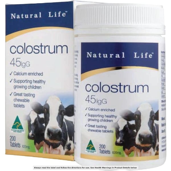 Natural Life Colostrum 45mg IgG 200 chewable tablets | Woolworths