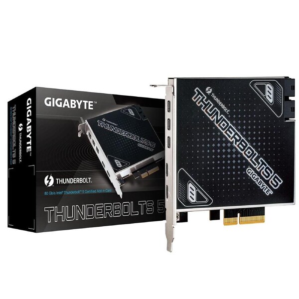 Gigabyte CARD THUNDERBOLTS 5 1.0 add-in card, Intel JHL9580 Thunderbolt ...