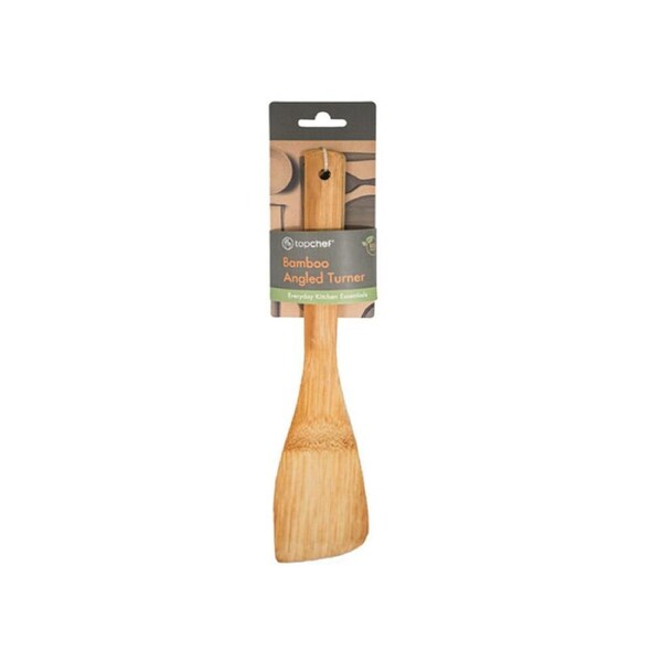 Topchef Non Stick Bamboo Angled Turner Wooden Kitchen Cooking Utensil ...